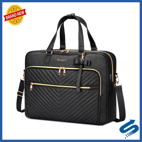 Bags | Large Convertible Quilted Briefcase Backpack With Usb Port ...